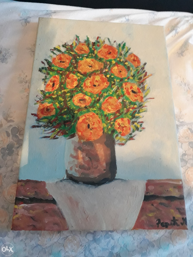 Umjetnicka slika Cvece ulje na platnu mrtva priroda - Umjetničke slike ...