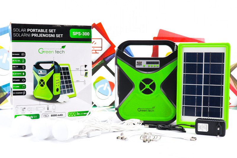 Solarni prijenosni LED set GreenTech SPS-300 - LED rasvjeta - OLX.ba