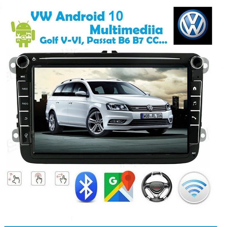 VW Android Multimedija 8incha Golf ,Passat ,CC GPS - CD/DVD/MC/Radio ...