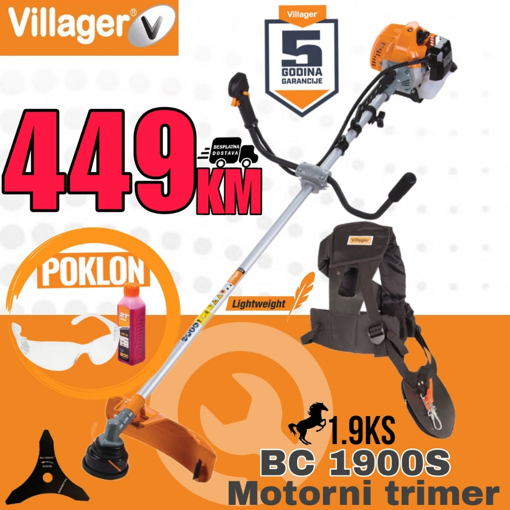 Villager motorni trimer za travu BC 1900 S 1.9 KS - Kosilice i Trimeri ...