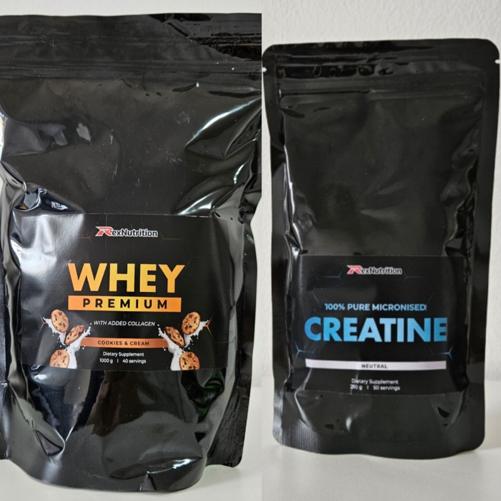 Whey Protein 1kg+Creatin 250g Rex Nutrition Proteini - Suplementi ...