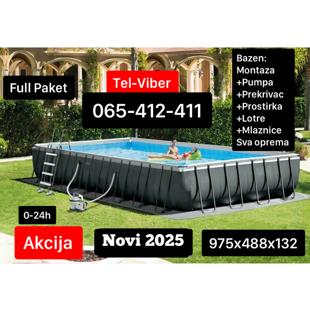 VELIKI BAZEN INTEX XTR 975x488x132 AKCIJA! Bazeni - Bazeni - OLX.ba
