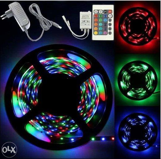 LED TRAKA 5M 12V IR daljinski RGB rasvjeta 5 metara - LED rasvjeta - OLX.ba