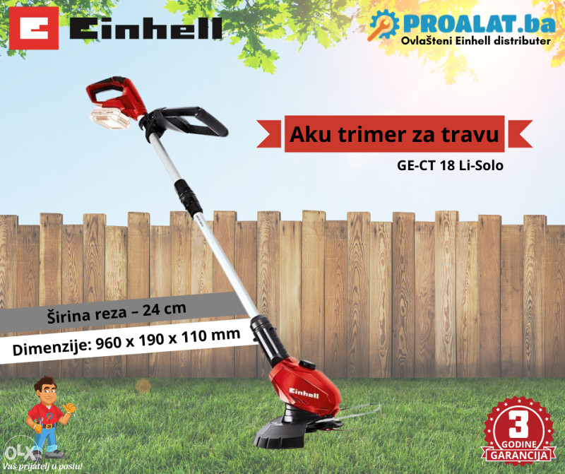 EINHELL Aku trimer za travu GE-CT 18 Li-Solo - Kosilice i Trimeri za vrt - OLX.ba