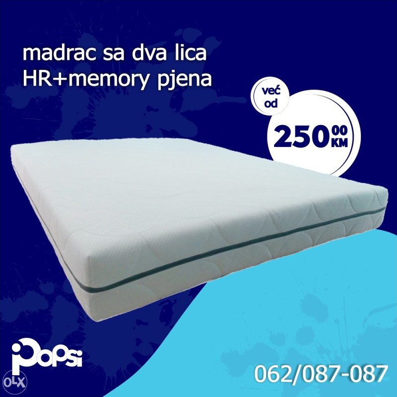 Madrac dva lica HR i memory pjena + navlaka - Madraci - OLX.ba