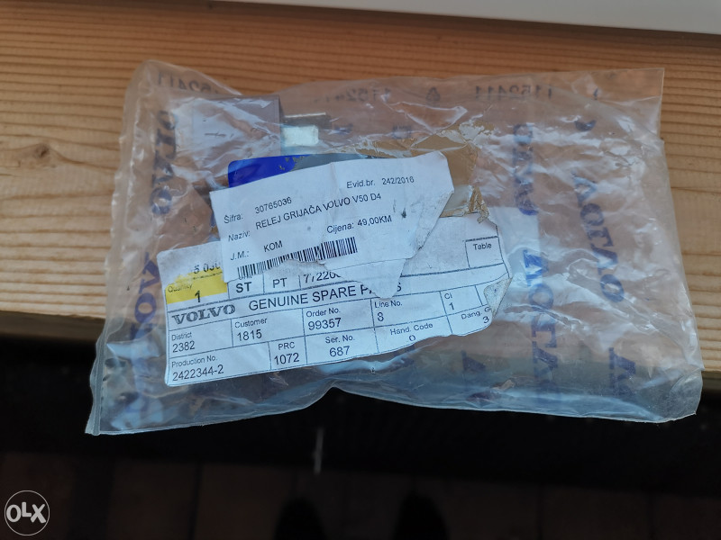 Relej grijača Volvo 30765036 6S6T12A343AA - Releji za automobile - OLX.ba