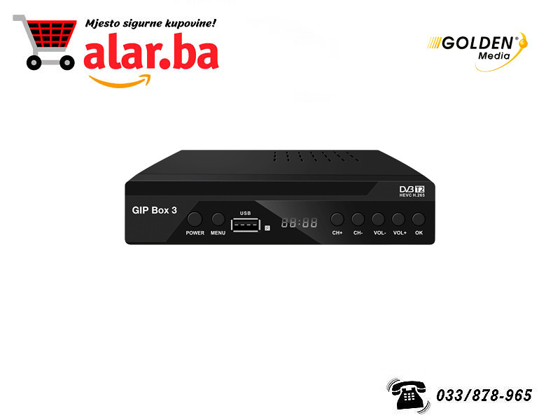 Prijemnik zemaljski DVB-T/T2 H.265 SCART GIP Box 3 - Resiveri ...