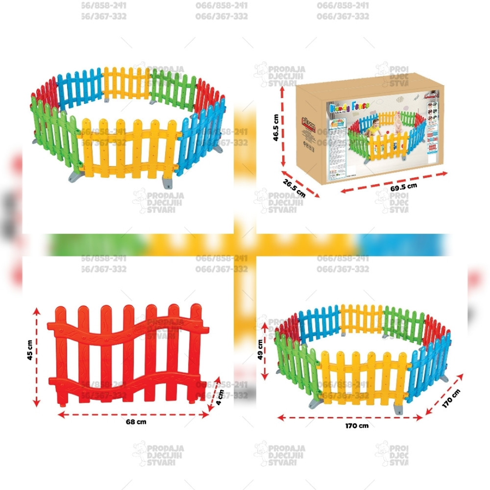 PILSAN Handy plasticna ogradica / ograda za djecu / igraonice ...