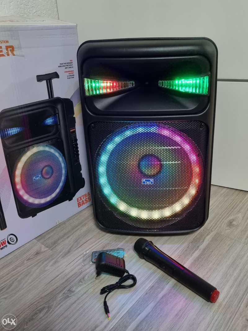 Bluetooth karaoke zvucnik 12" i mikrofon 1500w zvucnici - Bluetooth ...