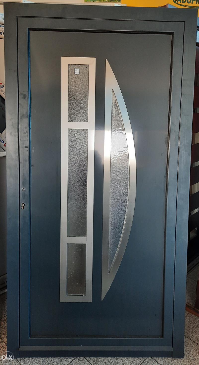 ALUMINIJUMSKA ULAZNA VRATA- ANTRACIT INOX - Vrata - OLX.ba