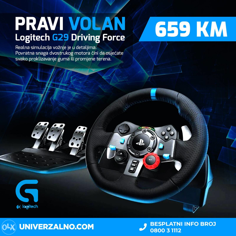 Logitech G29 Driving Force Volan - Volani za PC i konzole - OLX.ba