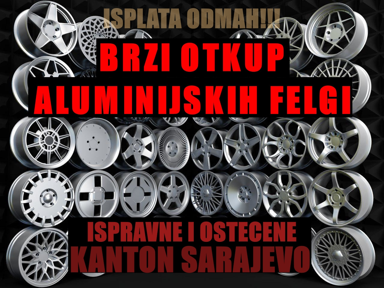 KUPUJEM - OTKUP alu felgi / felge Sarajevo - Potražnja - OLX.ba