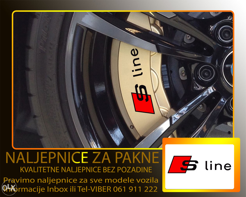 Audi S Line Naljepnice Stikeri PAKNE Kociona klijesta - Naljepnice ...