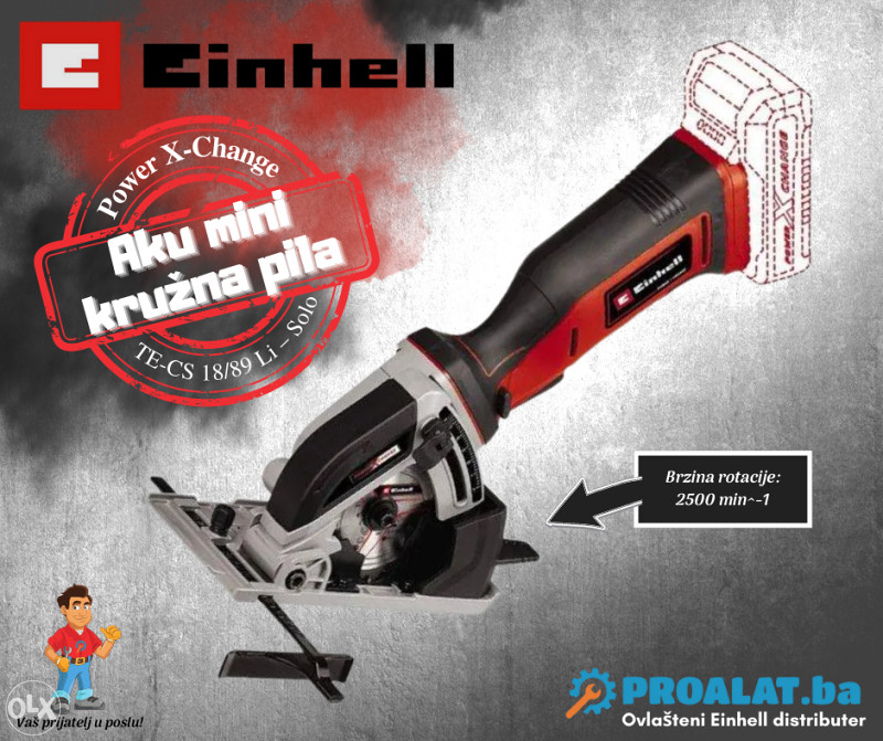 EINHELL Aku mini kružna pila TE-CS 18/89 Li - Solo - Cirkulari - OLX.ba