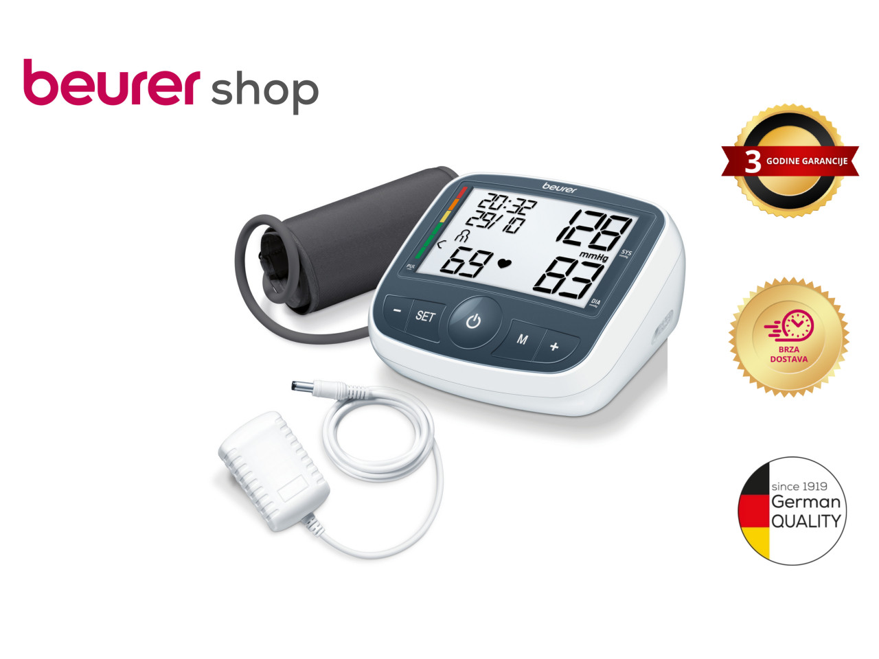 Beurer BM 40 nadlaktični tlakomjer+adapter - Tlakomjeri - OLX.ba
