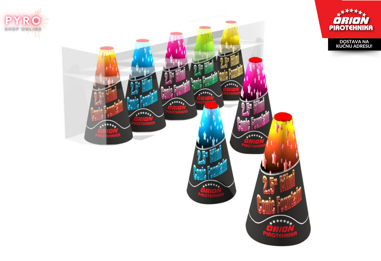 Mini vulkan; MINI CONIC FOUNTAIN; Razred I; Orion Pirotehnika ...