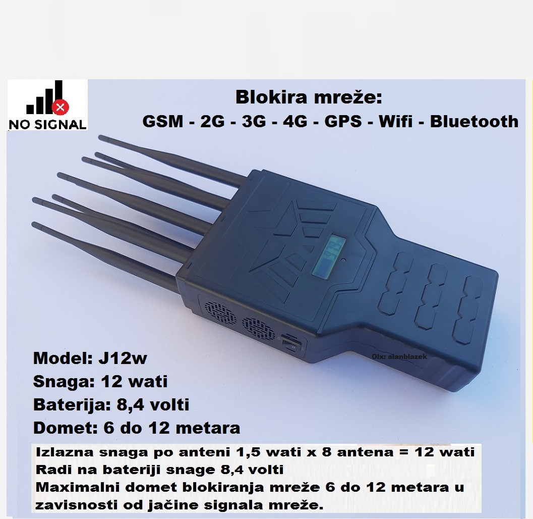 Blokator signala 2G 3G 4G Wifi GPS ometac jammer - Ostalo - OLX.ba
