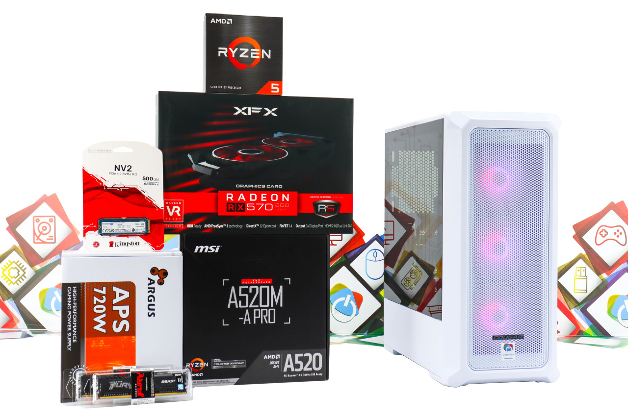 Gaming PC Archon 2 Mesh-05; R5 5500; RX 580; DOPER-TECH - Desktop ...