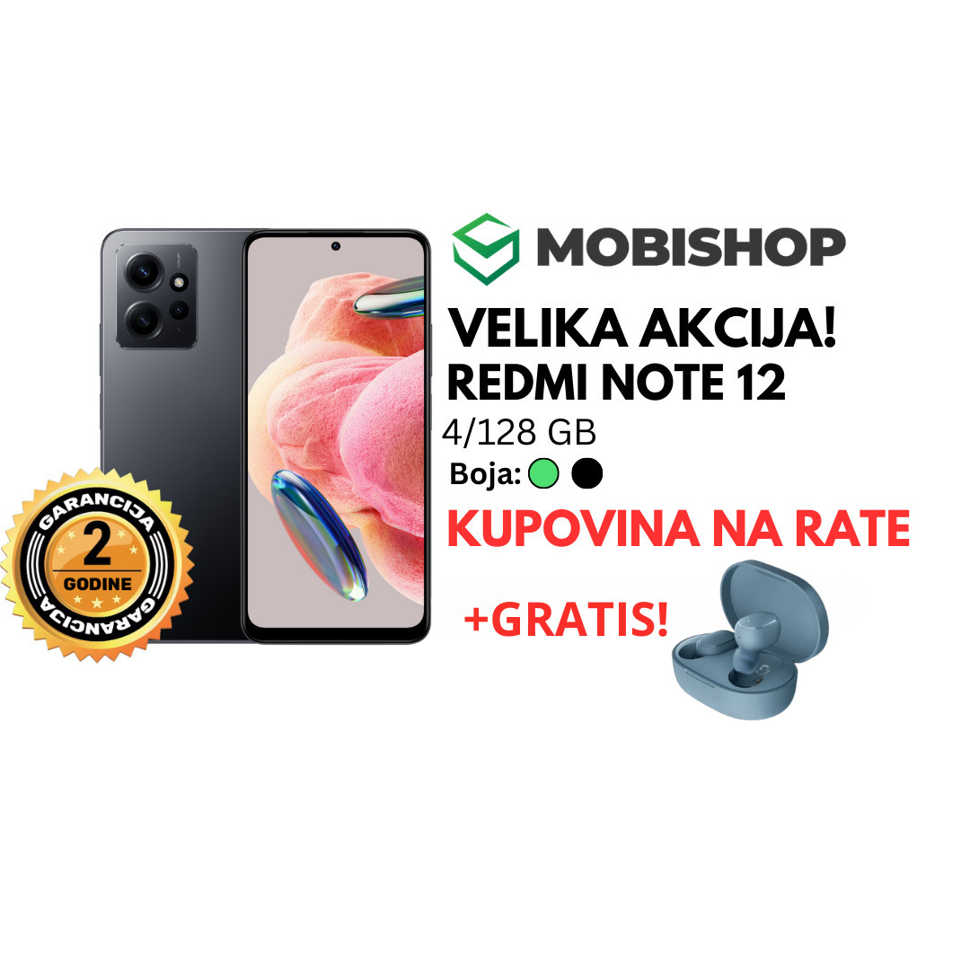 MOBITEL XIAOMI REDMI NOTE 12 4GB 128GB + GRATIS ESSENTIAL SL ...