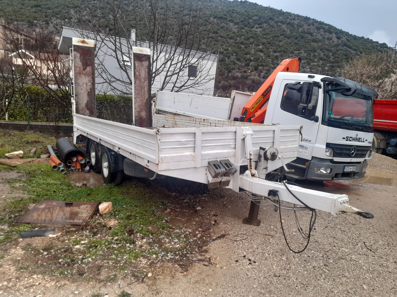 Labudica prikolica prijevoz bagera - Prikolice - OLX.ba