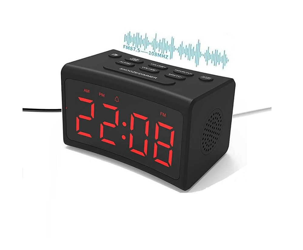 Budilnik Alarm sat sa velikim displejom i radiom FM - Zidni i Stoni ...