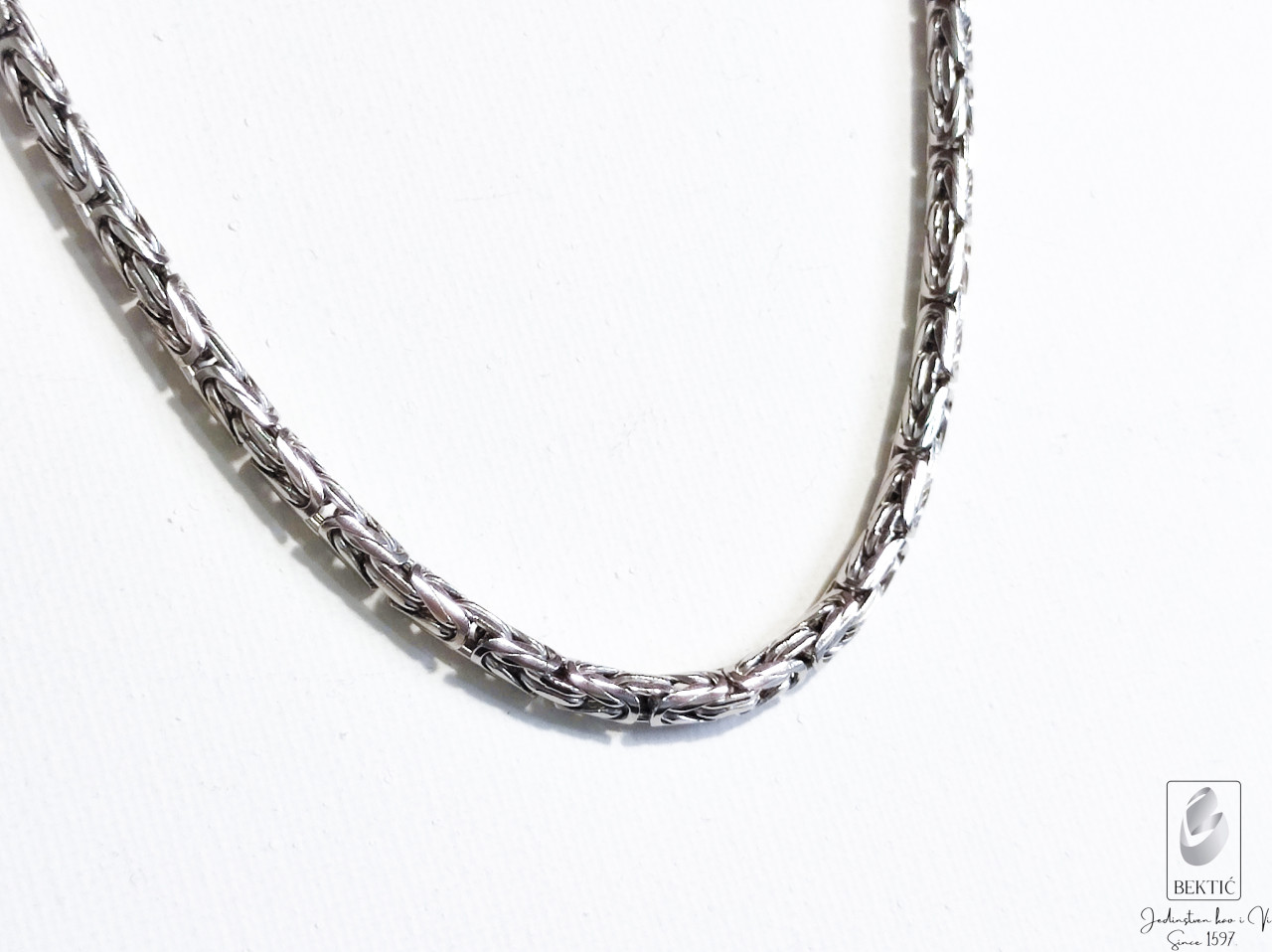 Kraljevski vez rad kajla lanac lancic srebro srebreni muski muska ...