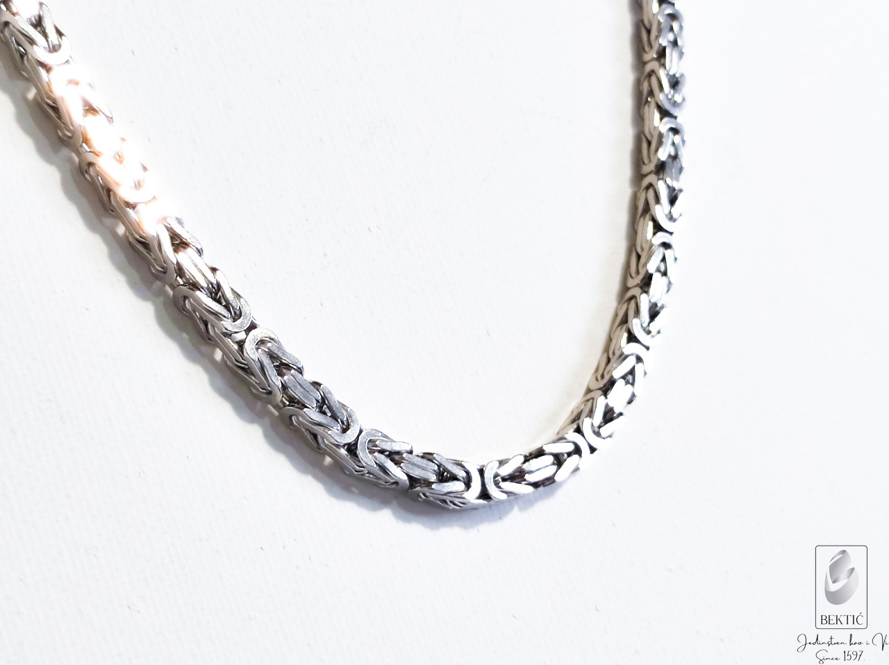 Kraljevski vez rad kajla lanac lancic srebro srebreni muski muska ...