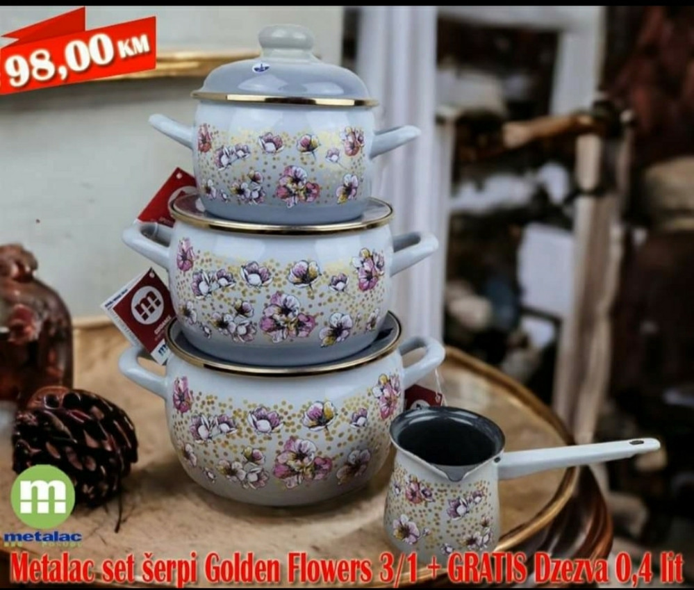 Serpe Metalac set 3/1 + Dzezva 0.4 lit - Šerpe - OLX.ba