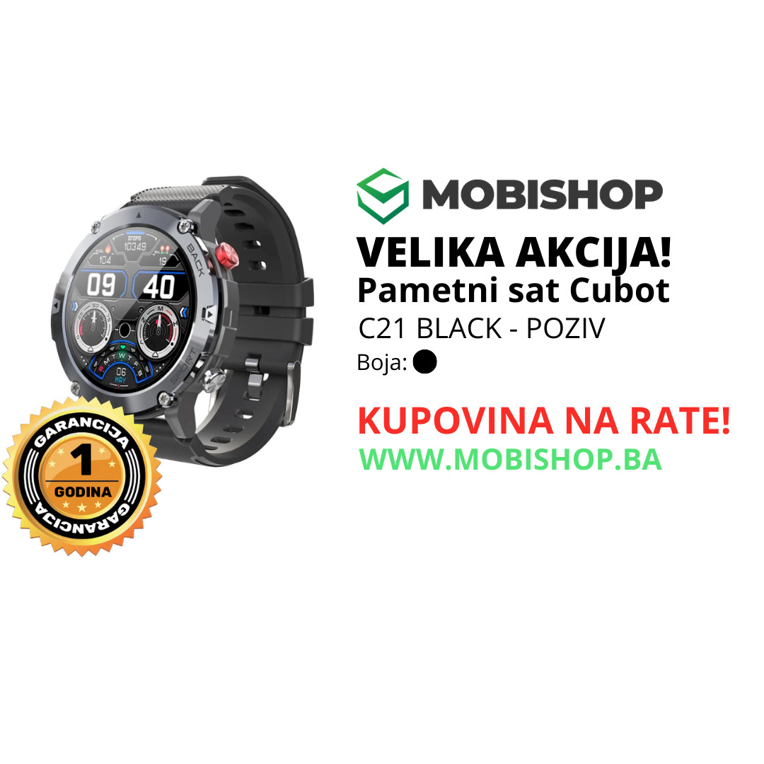 PAMETNI SAT CUBOT C21 BLACK - POZIV - Smartwatch (pametni satovi) - OLX.ba