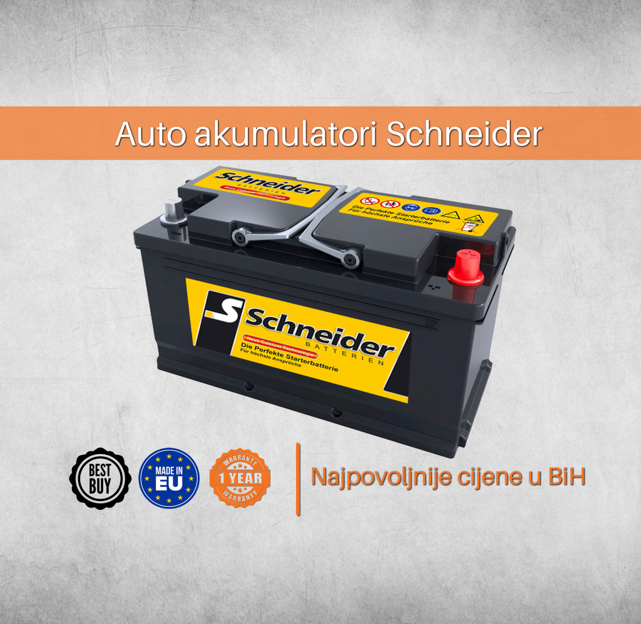 Auto Akumulator 90 Ah - Schneider akumulatori - Akumulatori za ...