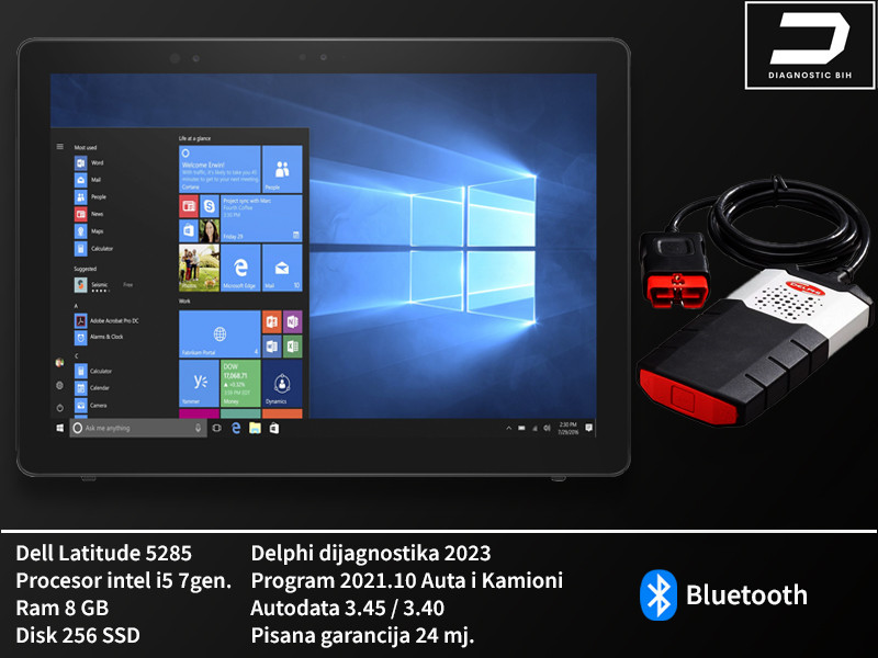 Delphi 2023 auto dijagnostika Tablet Dell Latitude 5285 ...