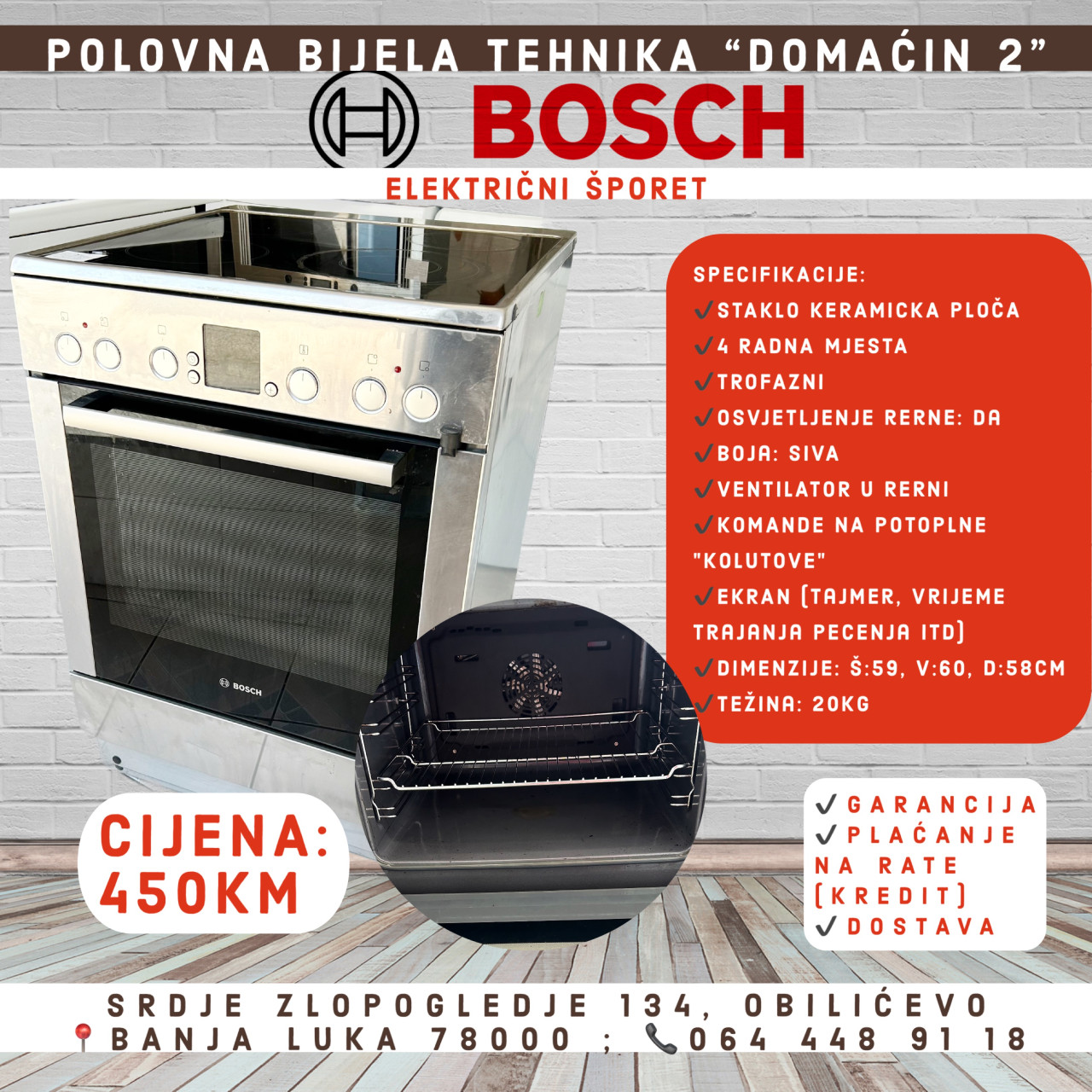 Elektricni sporet Bosch - Ugradbene ploče i pećnice - OLX.ba