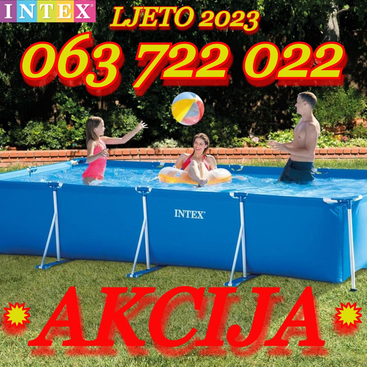 Bazen INTEX 300x200x75 cm, 063-722-022 AKCIJA! - Bazeni - OLX.ba