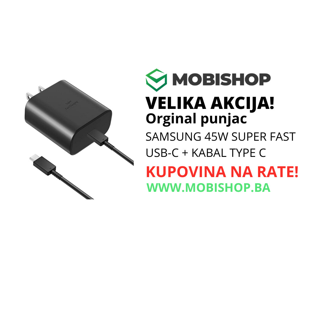 ORGINAL PUNJAC SAMSUNG 45W SUPER FAST USB-C + TYPE C - Punjači - OLX.ba