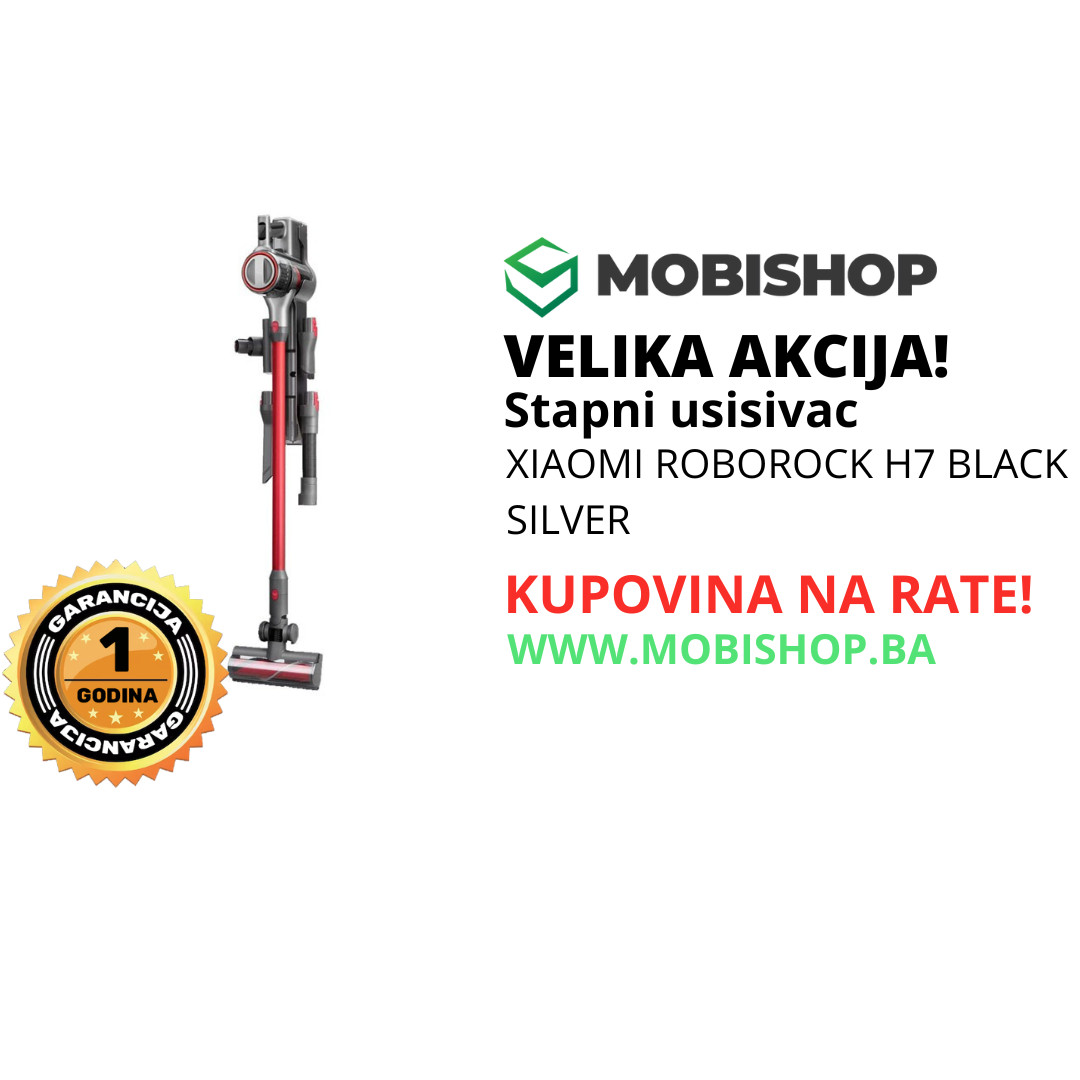 STAPNI USISIVAC XIAOMI ROBOROCK H7 BLACK SILVER - Usisivači - OLX.ba