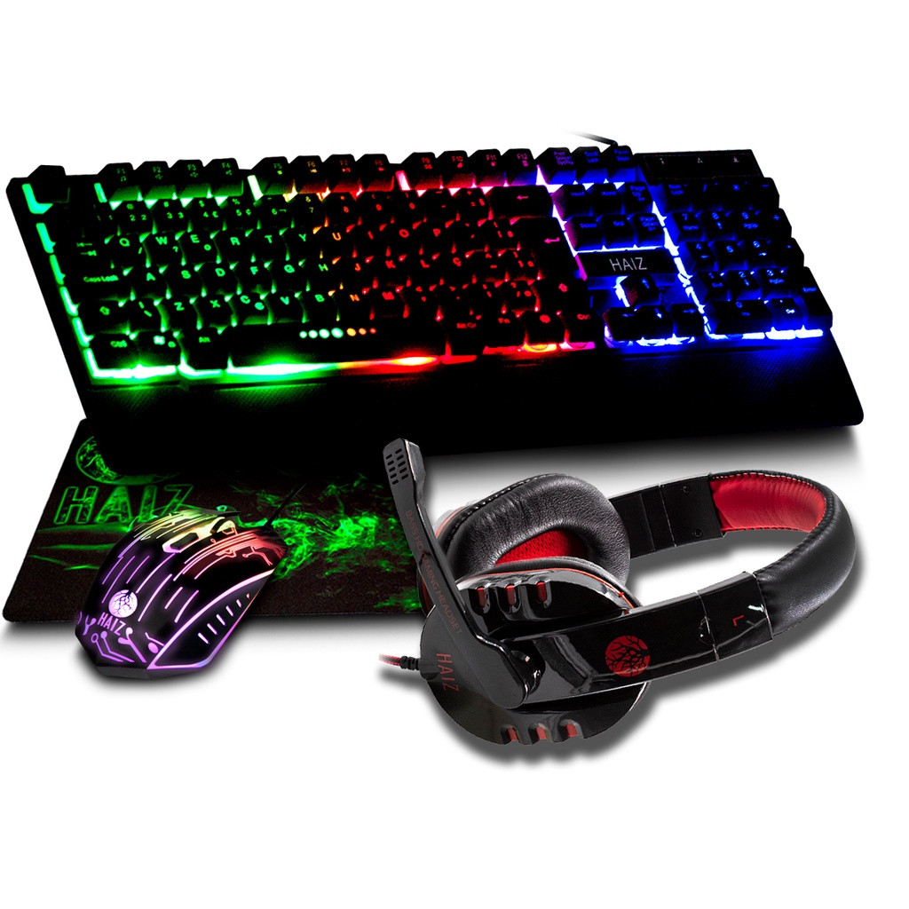 Gaming set 4 u 1 , miš tastatura slušalice podloga RGB - Tastatura/Miš set - OLX.ba