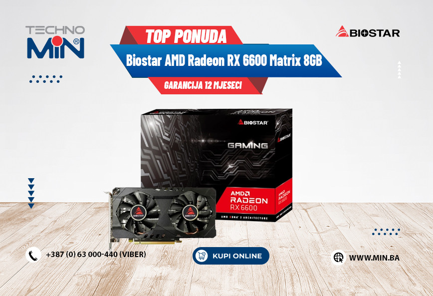 Biostar AMD Radeon RX 6600 Matrix 8GB - Grafičke kartice - OLX.ba
