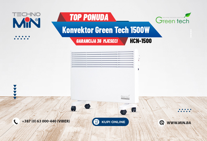 Konvektor Green Tech HCN-1500 1500W - Električne grijalice - OLX.ba
