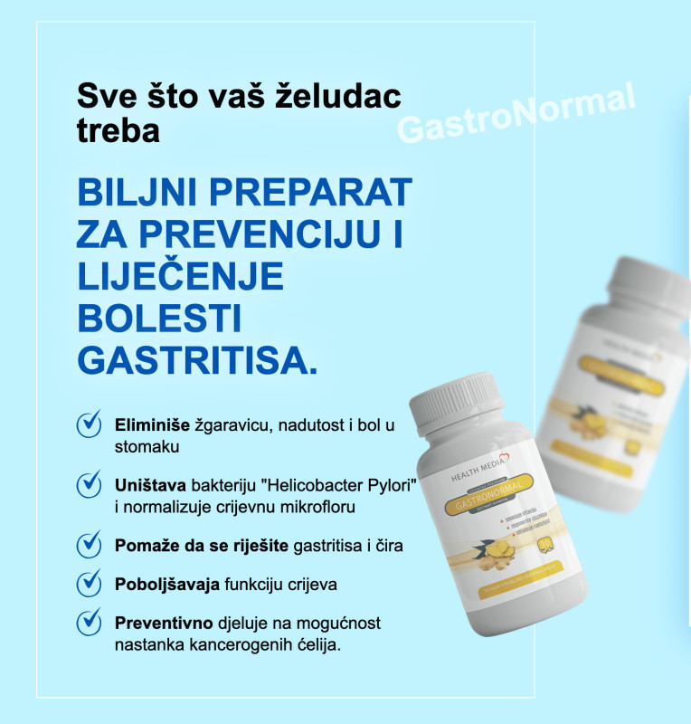 GASTRONORMAL - BILJNE TABLETE ZA GASTRITIS PROTIV BOLOVA STOMAK ...