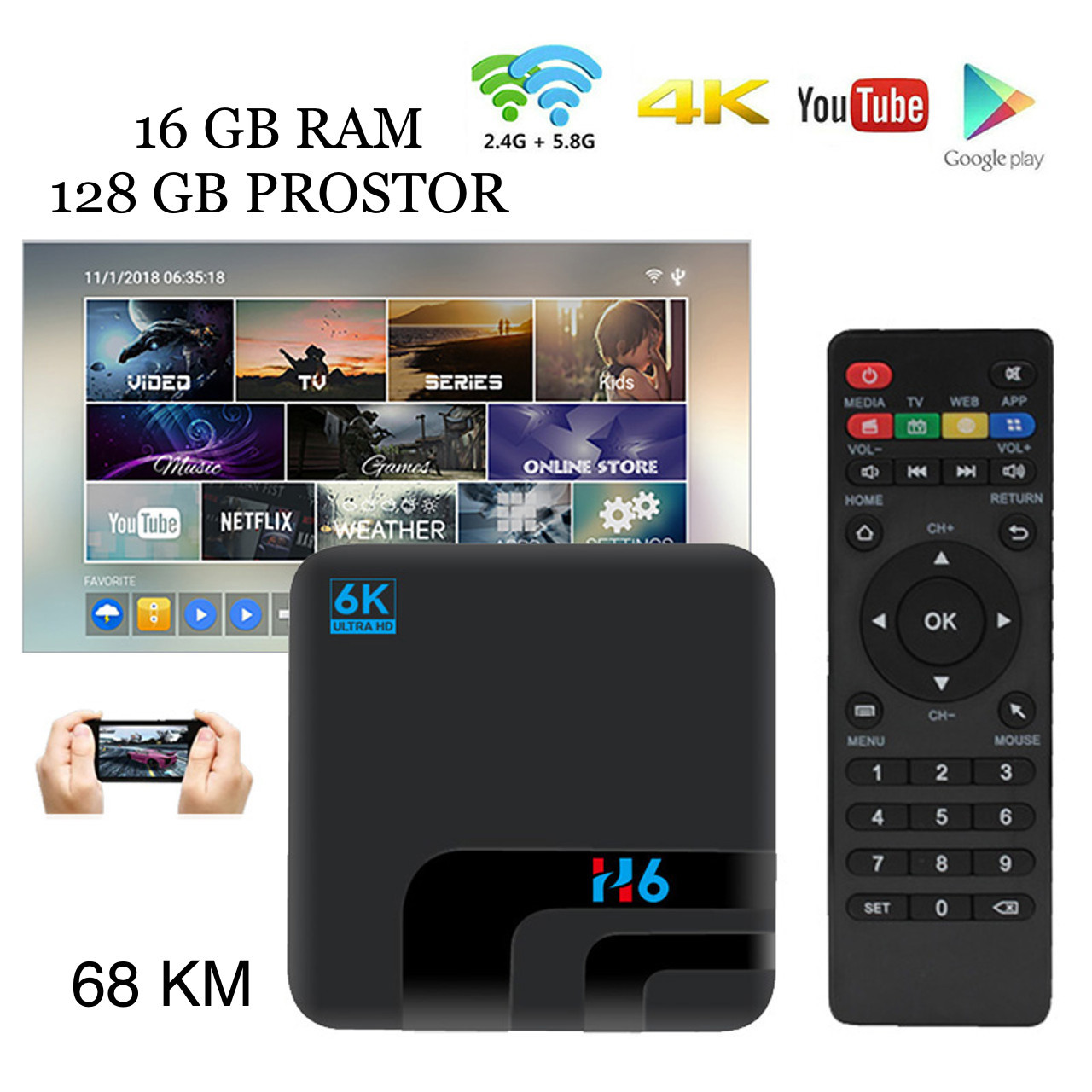 ANDROID BOX / IPTV / ANDROID TV 16GB RAM 6K - TV boxovi - OLX.ba