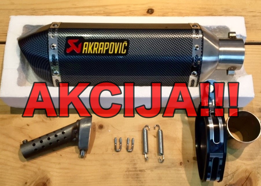 Auspuh 39cm AKCIJA! Akrapovic za motor atv skuter kvad - Izduvni ...