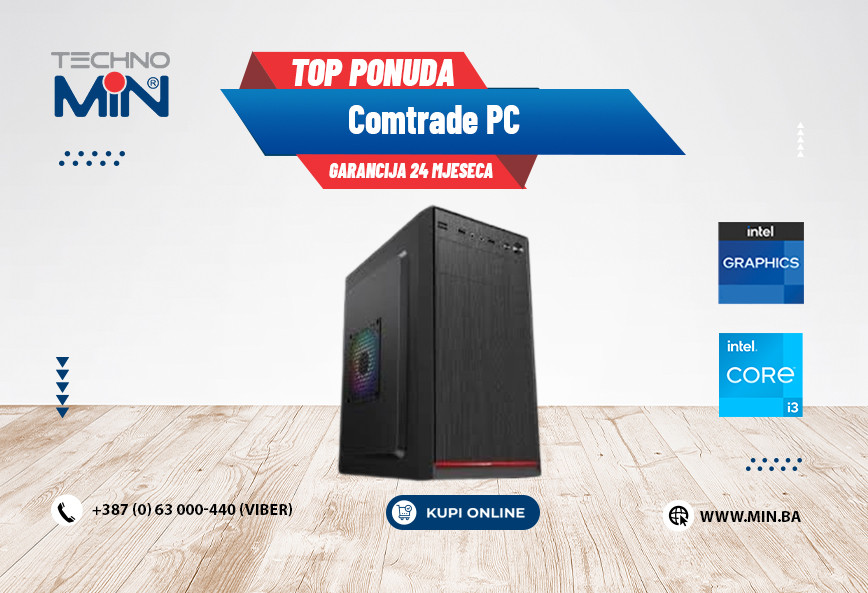 Comtrade PC, i3 10105/8/256/500W - Desktop Računari - OLX.ba