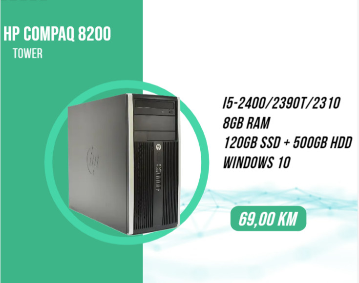 HP Compaq 8200 i5; 8GB RAM; 120GB SSD; 500GB HDD; WIN10 - Desktop ...
