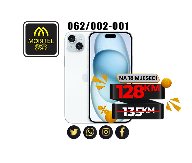 Mobitel Studio Apple iPhone 15 128GB Na Rate - Mobiteli - OLX.ba