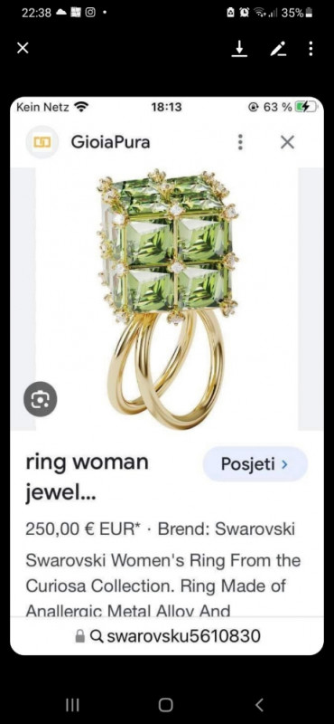 Prsten swarovski - Prstenje - OLX.ba