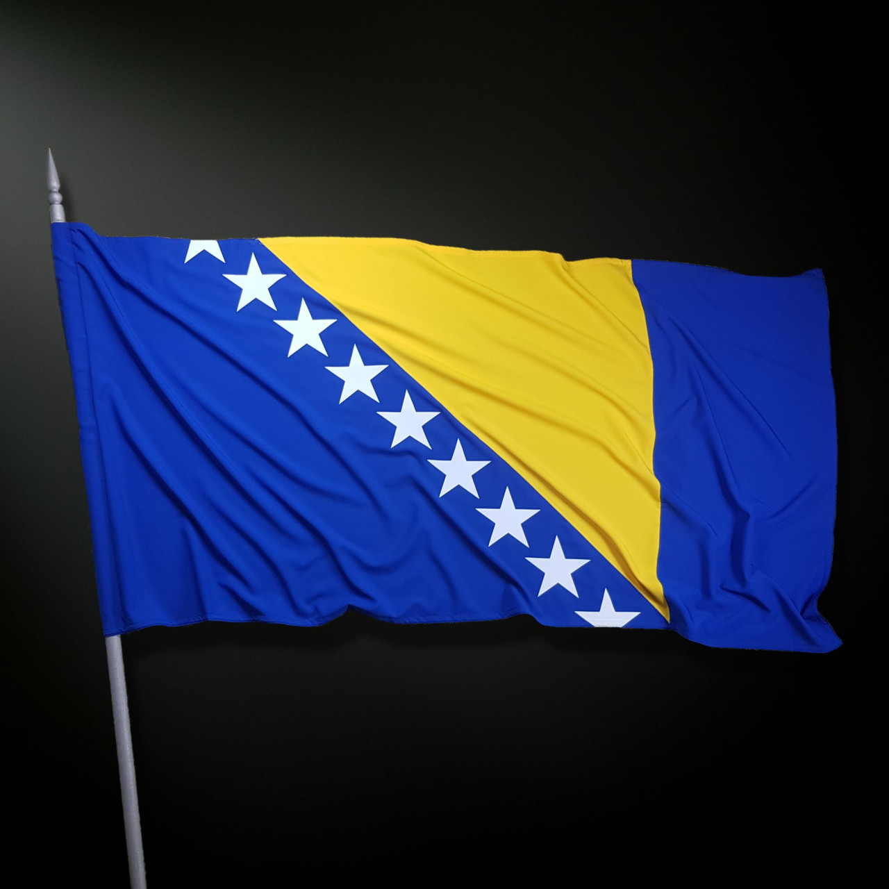 Zastava BiH PREMIUM 140 x 70 cm (šivena) - Zastave - OLX.ba