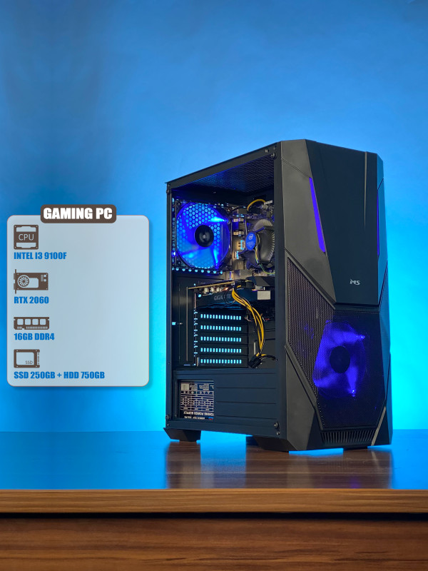 Gaming PC i3 9100F + RTX 2060 + 16gb ram + SSD racunar - Desktop ...