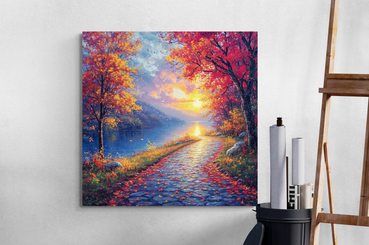 Canvas slika - Zalazak sunca, Jesenji pejzaž, Art 553 - Canvas slike ...