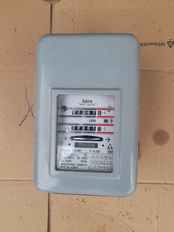Trofazno brojilo sat Iskra strujomjer struo mer broila - Brojila - OLX.ba