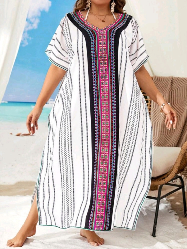 Haljina za plazu PLUS SIZE XL-4XL - Kupaći kostimi i asesoari za plažu ...